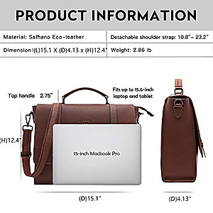 Laptop Bag,15.6 Inch Women Laptop Briefcases Business Laptop Shoulder Bags Structured Work Tote Bag with Professional Padded Compartment for Tablet Notebook Ultrabook,Graduation Gifts for Her
