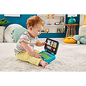 Fisher-Price Laugh & Learn Let's Connect Laptop - UK English Edition, Electronic Toy with Smart Stages Learning Content for Infants and Toddlers, HGW96