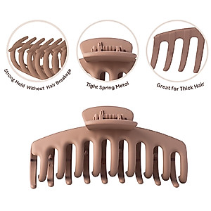 12 Pack Big Hair Claw Clips for Women, Matte Large Strong Hold Jaw Clip, Hair Clips Barrettes for Long Thin and Thick Hair, Hair Claws Banana Clips for Women Styling Accessories, Ideal Gifts for Women