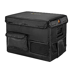 BougeRV 37 Quart Insulated Protective Cover, 12 Volt Portable Refrigerator Cover E35 Fridge, Portable Refrigerator Bag for Dual Zone Refrigerator (Refrigerator NOT Included)