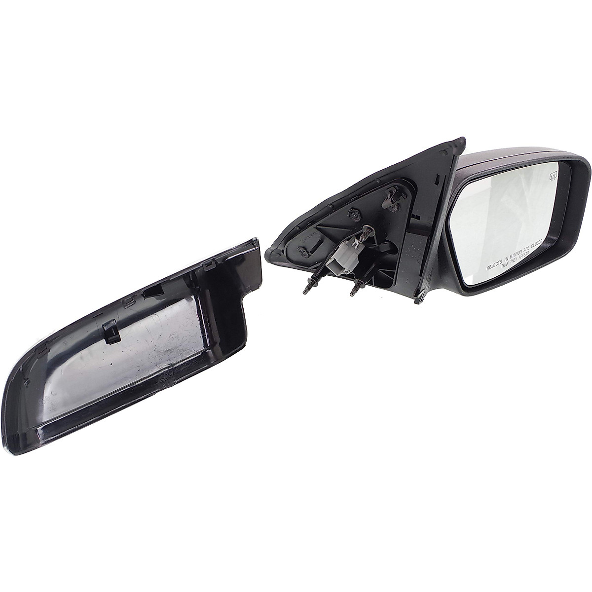 Kool Vue Right Power Heated Door Mirror Compatible With Ford Fusion 2006-2012 With Puddle Lamp with 2 Caps