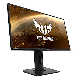 ASUS TUF Gaming VG259QR 24.5” Gaming Monitor, 1080P Full HD, 165Hz (Supports 144Hz), 1ms, Extreme Low Motion Blur, G-SYNC ready, Eye Care, DisplayPort HDMI, Shadow Boost, Height Adjustable,Black