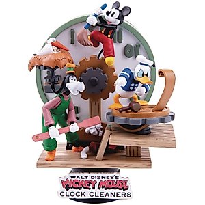 Disney Mickey Mouse Clock Cleaners DS-046 D-Stage Series Statue, Multicolor