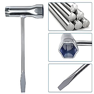 MotBach 6 Pack Chainsaw Screwdriver Wrench Set, 13 by 19 mm, Long and Short Size, Alloy Steel