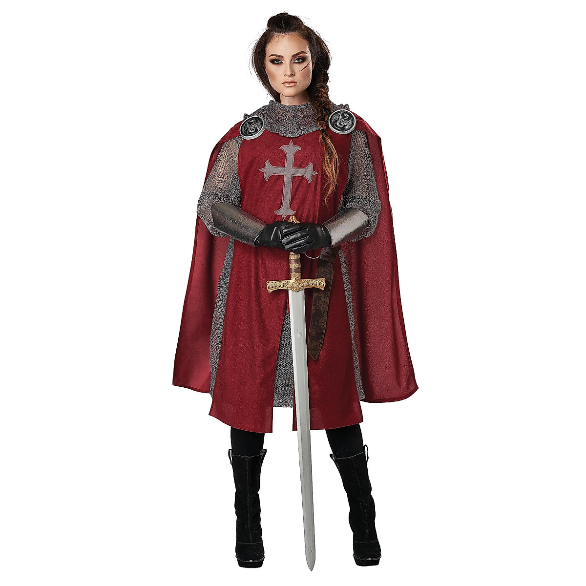 California Costumes Knight's Surcoat Adult Costume (Red), Large/X-Large,Burgundy