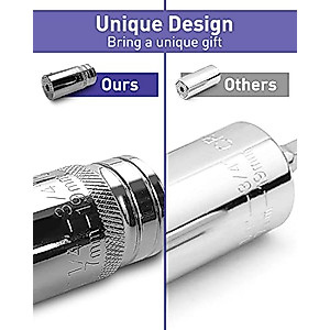 Super Socket for Men as Valentine's Day Gift, Universal Socket Wrench with Multi-Function Power Drill Adapter, Universal Socket Set, Thanksgiving Christmas Gift for Men Husband Dad Boyfriend(7-19mm)