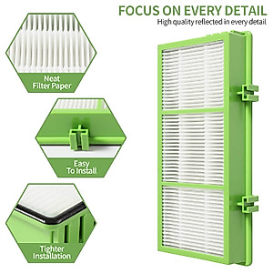 Gazeer True HEPA Replacement Filters for Holmes Aer1 Series Total Air Filter for HAPF300AH-U4R and HAP242-NUC(6 Pcs HEPA Filters + 8 Pcs Pre Filters)