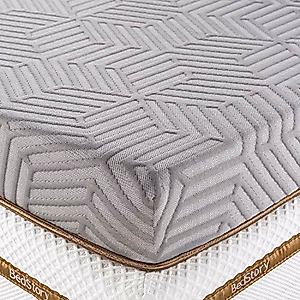 BedStory 2 Inch Memory Foam Mattress Topper Queen, Gel & Bamboo Charcoal Infused Bed Toppers, Foam Mattress Pad with Breathable Removable Cover, High-Density Memory Foam
