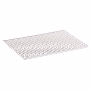 YAMAZAKI Home Sink-Side Draining Mat-Kitchen Dish Rack Plastic | Drainer Tray, One Size, White