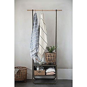 Creative Co-Op 11.25", 13.5" & 15.75" Woven Bamboo Footed (Set of 3 Sizes) Baskets, Beige