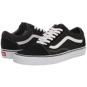 Vans Unisex Old Skool Black/White Canvas Skate Shoes 8.0 Men / 9.5 Women