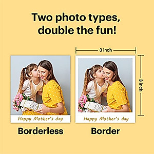 KODAK Mini Shot 3 Retro 4PASS 2-in-1 Instant Digital Camera and Photo Printer (3x3 inches) Initial 8 Sheets + 60 Sheets Gift Bundle, White (NOT Zink)