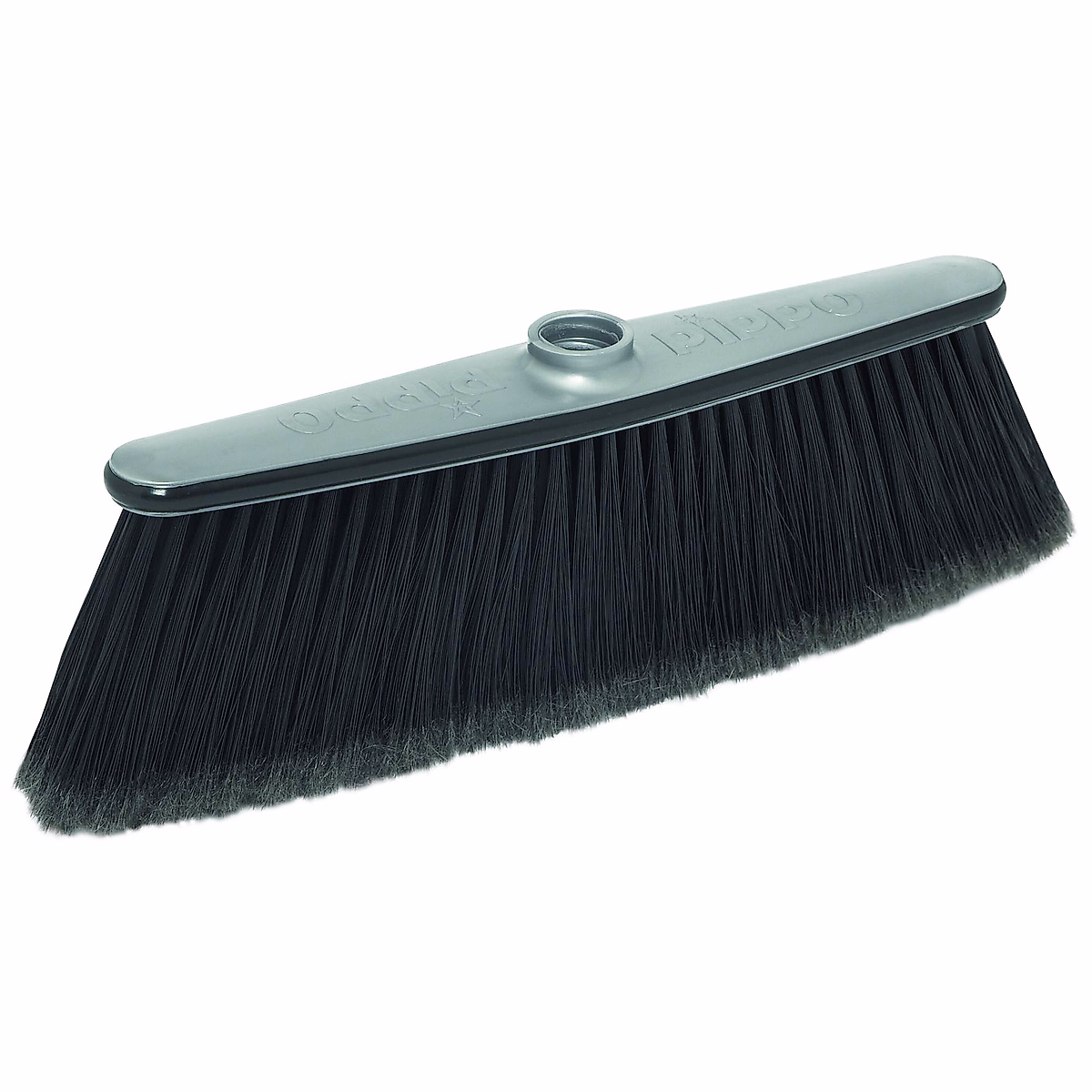 Pippo Feather Broom, Nylon, Silver/Black, Size 31 x 10.5 cm