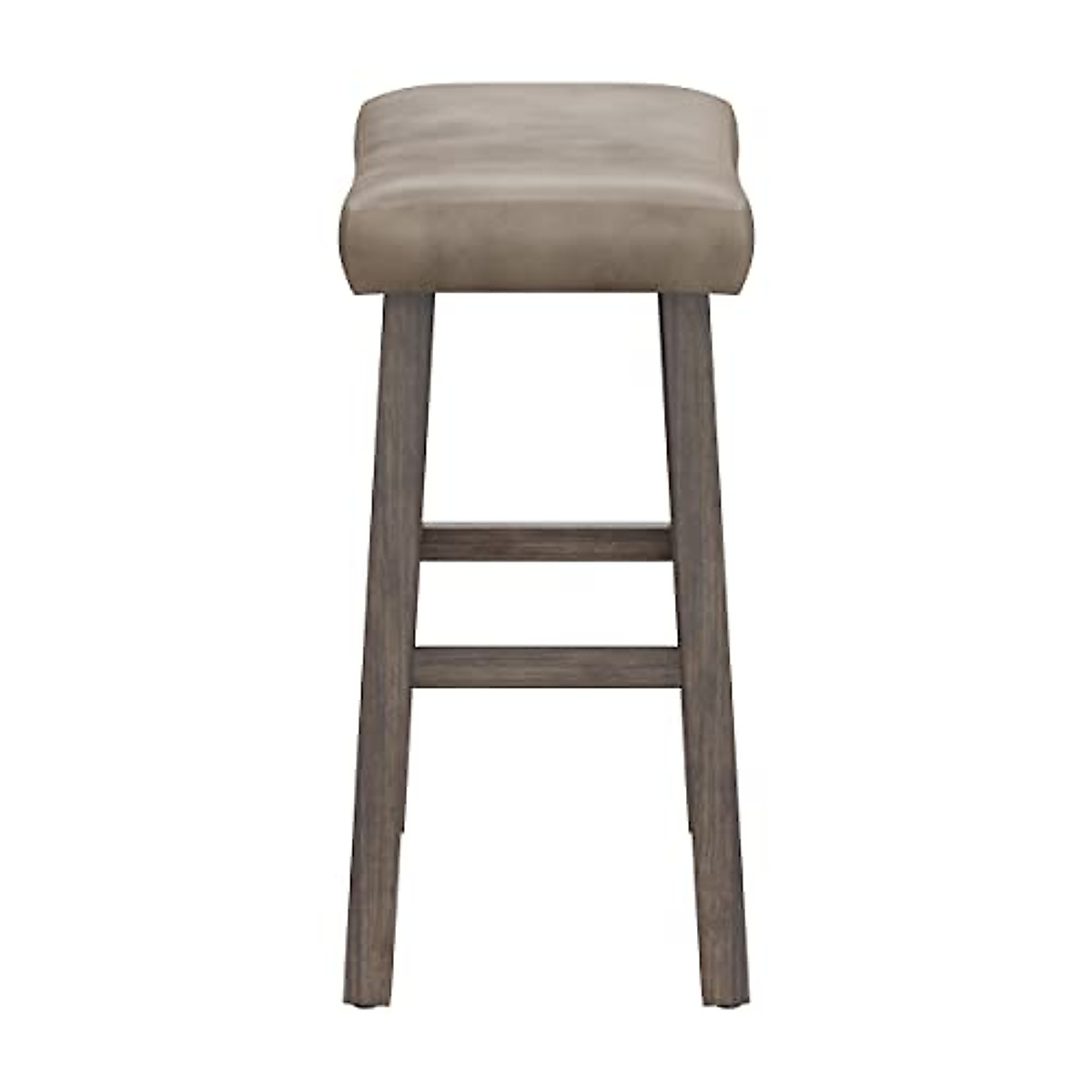 Hillsdale Furniture Saddle Counter Stool, Rustic Gray