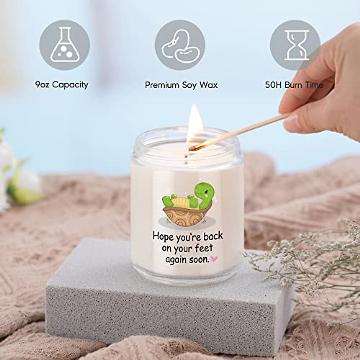 GSPY Candles, Get Well Soon Gifts for Women, Men - Funny Get Well Gifts, Recovery Gifts, Get Well Gifts for Women After Surgery - Cheer up Gifts, Get Better Soon Gifts for Patient, Sick Person