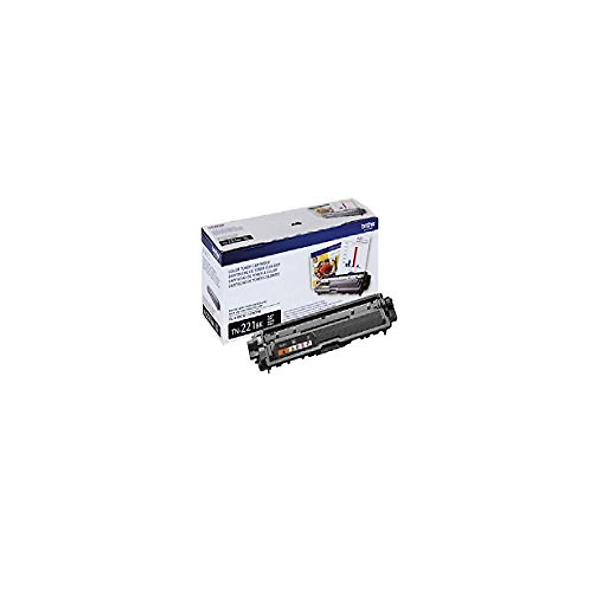 Brother Genuine Brand Name, OEM TN221BK (TN-221BK) Black Toner Cartridge (2.5K YLD) for HL-3140CW, HL-3170CDW, MFC-9130CW, MFC-9330CDW, MFC-9340CDW Printers