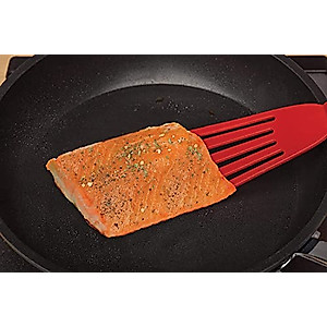 Maine Man Non-Stick Angled Fish Turner Slotted Spatula, Silicone with Stainless Steel Core