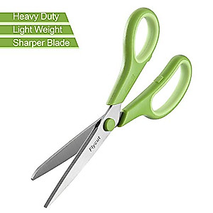 Scissors, Flycut Comfort Grip 8 Inch MutiPurpose 3-Pack Heavy Duty Durable Stainless steel and Sharp Blade for Cutting paper,Cardboard, Fabric, Craft Sewing.Suitable for Office, School and Home Use.