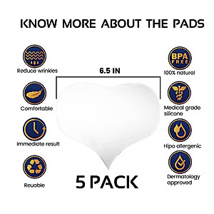 AGOPLEE Chest Wrinkle Pads, Pack of 5 100% Medical Grade Anti-Aging Advanced Skin Firming Tightening & Moisturizing Patches, Décolleté Anti Wrinkle Patches, Overnight Wrinkle Remover Treatment