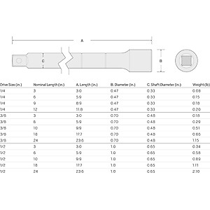 TEKTON 3/8 Inch Drive x 24 Inch Extension | SHA11124