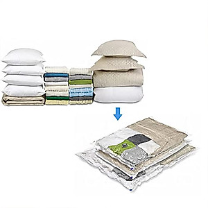 Lucky Monet 10 Pack Vacuum Storage Bags 32" x 40", Space Saver Compression Bags Vacuum Seal Bags for Clothing Comforters Blankets Travel