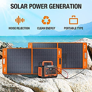 EBL Portable Power Station Voyager 1000, 110V/1000W Solar Generator (Surge 2000W), 999Wh/270000mAh High Lithium Battery for Outdoor Home Emergency