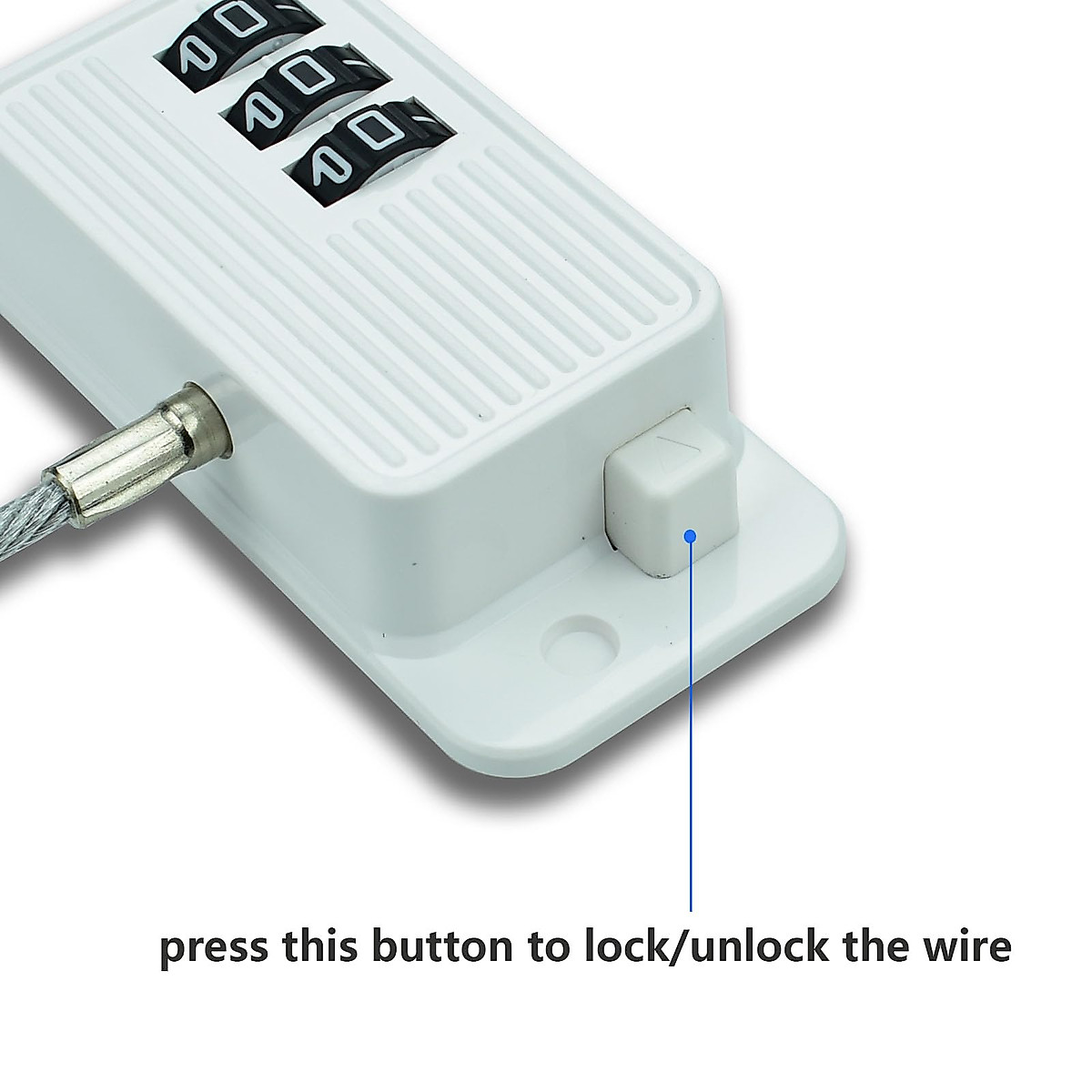 ArbaroClara Fridge Door Lock Child Safety, Heavy Duty Kidsproof Coded Locker Combination Without Keys, Baby Proof Refrigerator Latch for Freezer Cabinet, 2Pack White