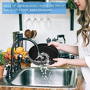 BALHAO 3 Layers Lazy Susan Turntable Organizer, 3 Tier Spice Turntable Organizer, Non-Skid Tiered Rotating Kitchen Spice Organizer, Suitable for Kitchen, Cabinet Multi-Layer Storage Rack (Black)