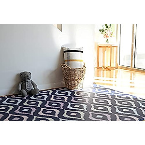 Stylish Reversible Foam Floor Mat | Play mat for Toddlers, Baby Play mat, Tummy time Crawling mat | Kids Play mat | Yoga Mat | Non-Toxic, Waterproof, Durable, Easy-to-Clean | Large Blue - Gray