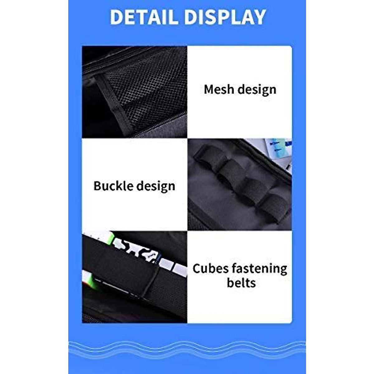 Professional Speed Cube Storage Bag with Individual Compartments for Timer/Cubes/Cup/ Mat Supplies- Black Satchel Shoulder Bag Carry Case Perfect for Competitions- from MRC