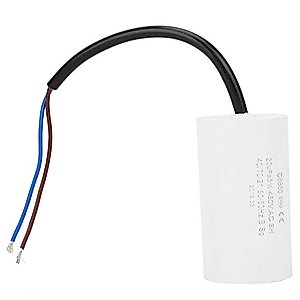 Capacitor, 20UF Capacitor CBB60 Motor Start Capacitor Start Capacitor Run Capacitor CBB60 Motor Start Capacitor 450V 20uF Microfilter Capacitor with Cable Guide, 20UF Sheathed Capacitor