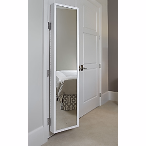 Cabidor Deluxe Mirrored Behind The Door Adjustable Medicine Cabinet, Kitchen & Bathroom Storage Cabinet