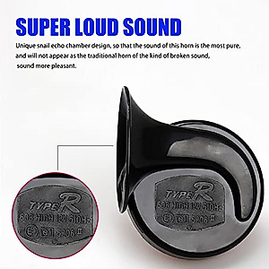 cueclue 2 PCS 12V Car Horn, 300DB Car Snail Horn, Air Horns, Waterproof Motorcycle Modification, for Motorcycles Boat Trucks (Blue)