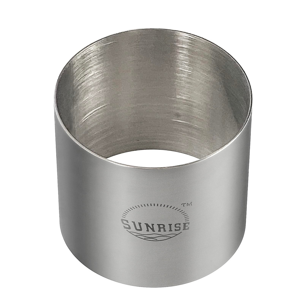 Sunrise Kitchen Supply (Pack of 4) Plating Forms Stainless Steel Ring Mold Sets 3" X 2.75" (3" x 2.75")