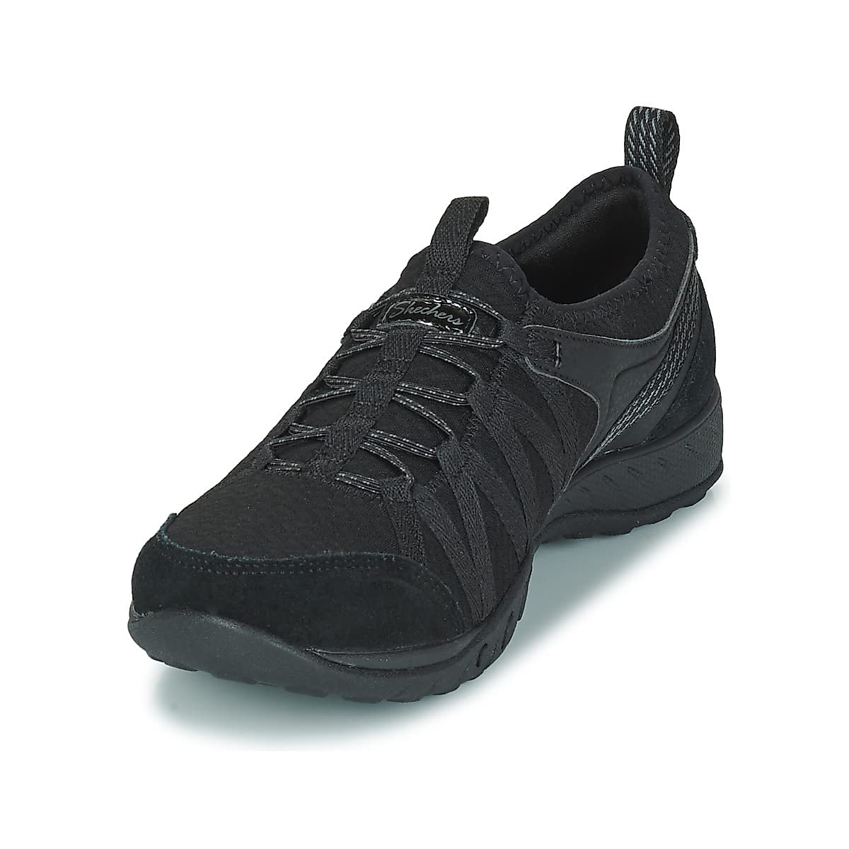Skechers Women's Relaxed Fit, Breathe-Easy Rugged Sneaker, Black, 9 M US