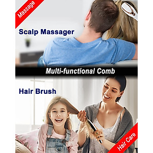 Winyoung Scalp Massager, Electric Scalp Massage Brush, Hair Massage Brush, Electric Head Scratcher, Massage Comb with Soft Rubber