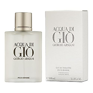 Acqua Di Gio By Giorgio Armani for Men, Eau De Toilette Spray 3.4 Fl Oz (Packaging may vary)