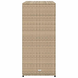 ULUYYUC Patio Storage Cabinet, Garden Box Toy Box Kitchen Cabinet Job Box Suitable for Kitchen Adults Apartments Patio Beige 41.3"x21.7"x44.5" Poly Rattan