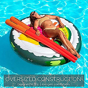 Swimline Futomaki Sushi Floating Island With Doodle Chopsticks Set 60"