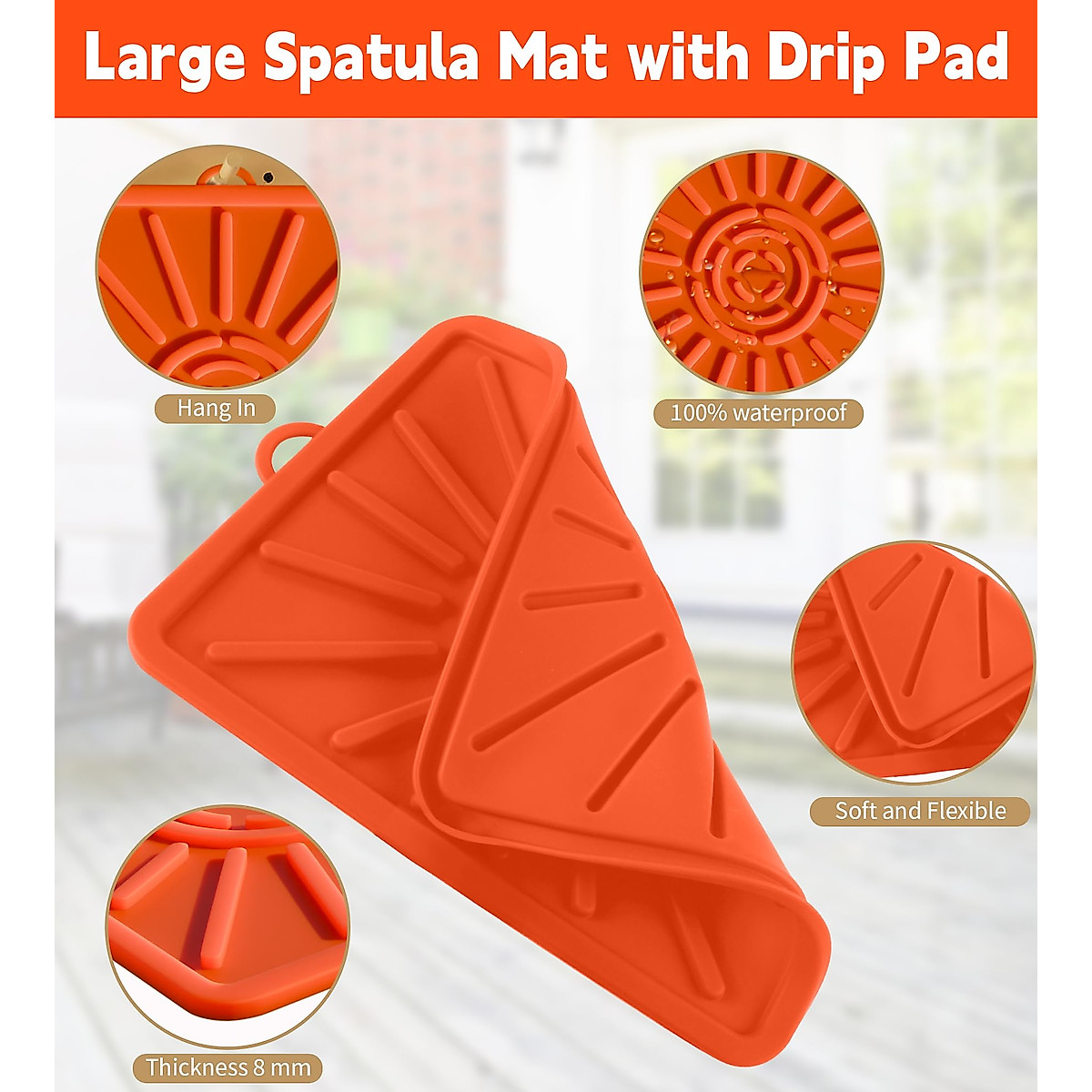 Silicone Grill Mat for Outdoor Grill Blackstone, Griddle Mat Barbeque Grill Accessories Tools Kitchen Counter Spatula Mat BBQ Side Shelf Mat Grill Pad for Blackstone Griddle Accessories