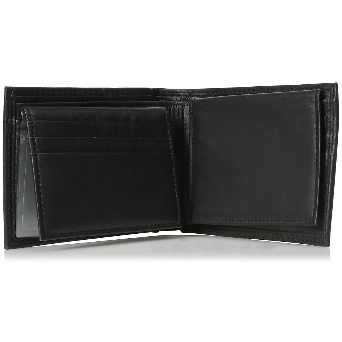 Buxton Men's Emblem Double Id Billfold Wallet, Black, One Size