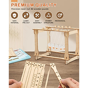 Poraxy 5 Set STEM Science Kits for Kids Age 8-12, Wooden Building STEM Projects 8-10, 3D Puzzles, Experiment Circuits Model, Toys for Ages 8-13, Gifts for Boys and Girls 6 7 8 9 10 11 12 13 Years Old