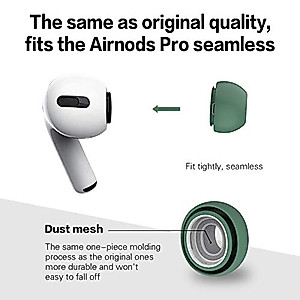 [4-Pair] for Airpods Pro Ear Tips (Silicone), WQNIDE Anti Slip Soft Silicone Airpods Pro Replacement Ear Tips Fit in The Charging Case (Black/Blue/Red/Green)