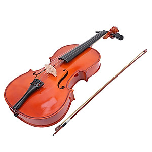 Viola, Spruce Solid Wood Viola with Bow Case Rosin Color Stringed Instrument VA35 16 Inch
