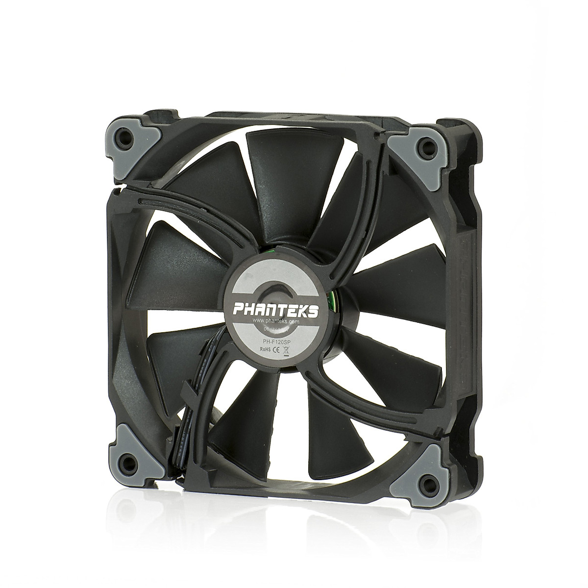 Phanteks Black Frame/Black Blades 120mm, Case & Radiator Fan-Retail Cooling PH-F120SP_BBK Black/Black