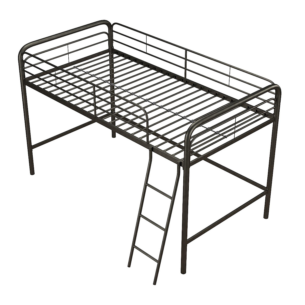 DHP Jett Junior Twin Metal Loft Bed, Black