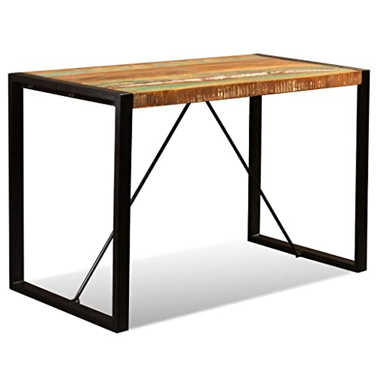 ULUYYUC Dining Table Solid Reclaimed Wood 47.2",Office Desks Patio Table Party Table Kitchen Tables Kitchen Furniture Outdoor Table for Living Room bar Bistro Kitchen Island