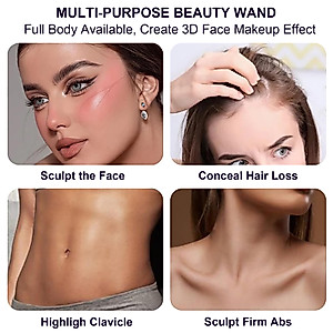 3Pcs Cream Contour Stick Makeup Kit,Shades with Highlighter Stick,Blush Stick and Bronzer Contour Stick for Sculpt the Cheeks,Long Lasting,Waterproof,Matte & Dewy Finish,LIGHT MEDIUM (#02,05,06)