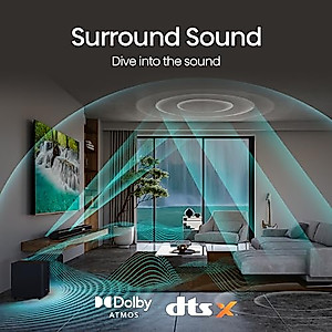 Hisense AX3125H 3.1.2Ch Sound Bar with Wireless Subwoofer, 440W, Dolby Atmos, Bluetooth 5.3, EzPlay, 4K HDMI Pass Through, Roku TV Ready, DTS:X, HDMI/AUX/ARC/Optical/USB, 7 EQ Modes