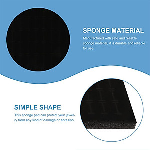 DOITOOL 5 Pack Black Velvet Ring Insert Display Trays, Jewelry Display Pad Tray Jewelry Display Insert Foam Pads for Jewelry Showcase, Storage Displays (11 x 7 In)